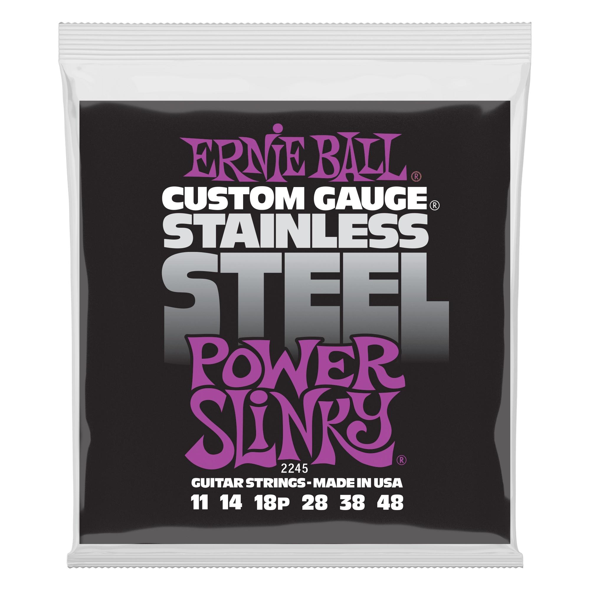 2245 Power Slinky Stainless Steel Wound Electric Guitar Strings - 11-48 ...